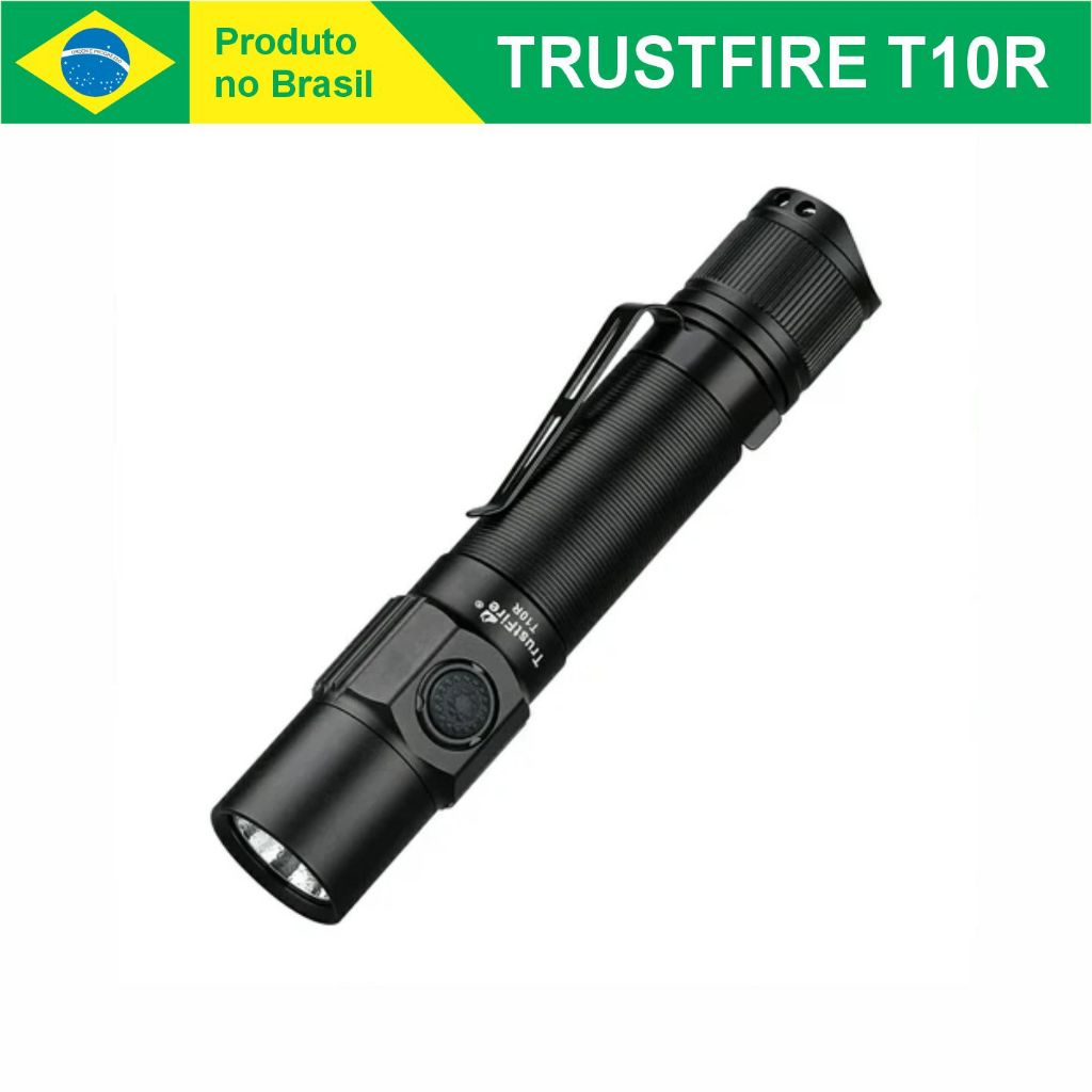 Lanterna Tática Trustfire T10R 1800 lúmens recarregável | Shopee Brasil