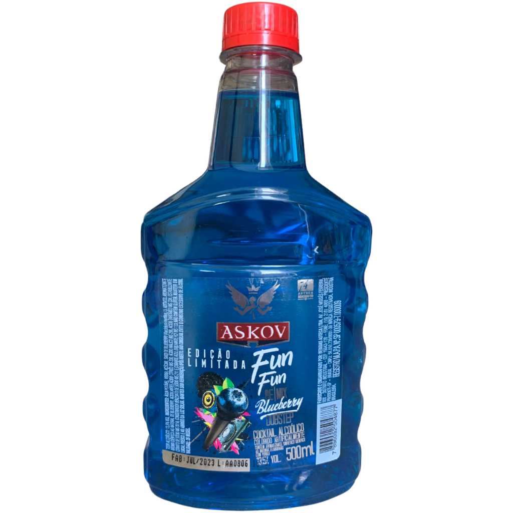 Bebida Askov Fun Fun Vodka Blueberry 500ml | Shopee Brasil