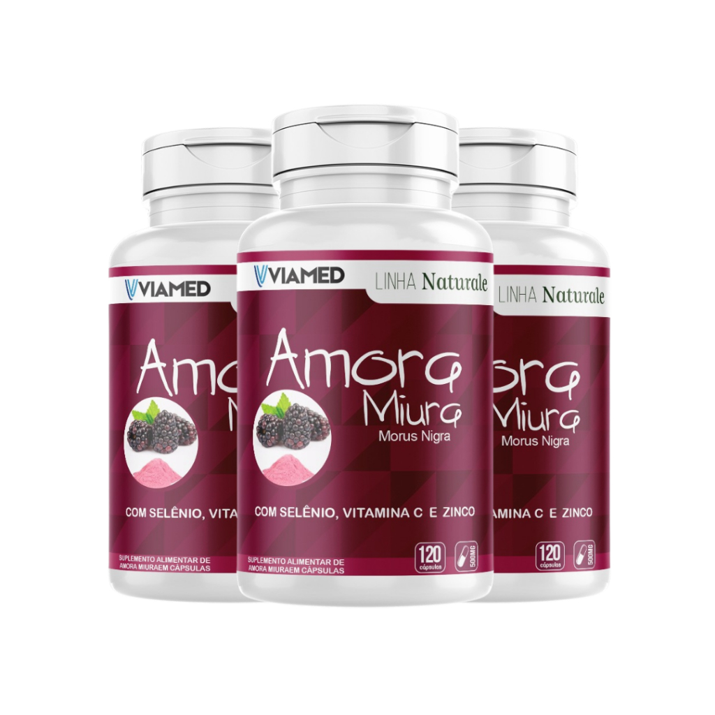 Kit 3 Amora Miura 120 Caps 500 Mg 100% Natural | Shopee Brasil
