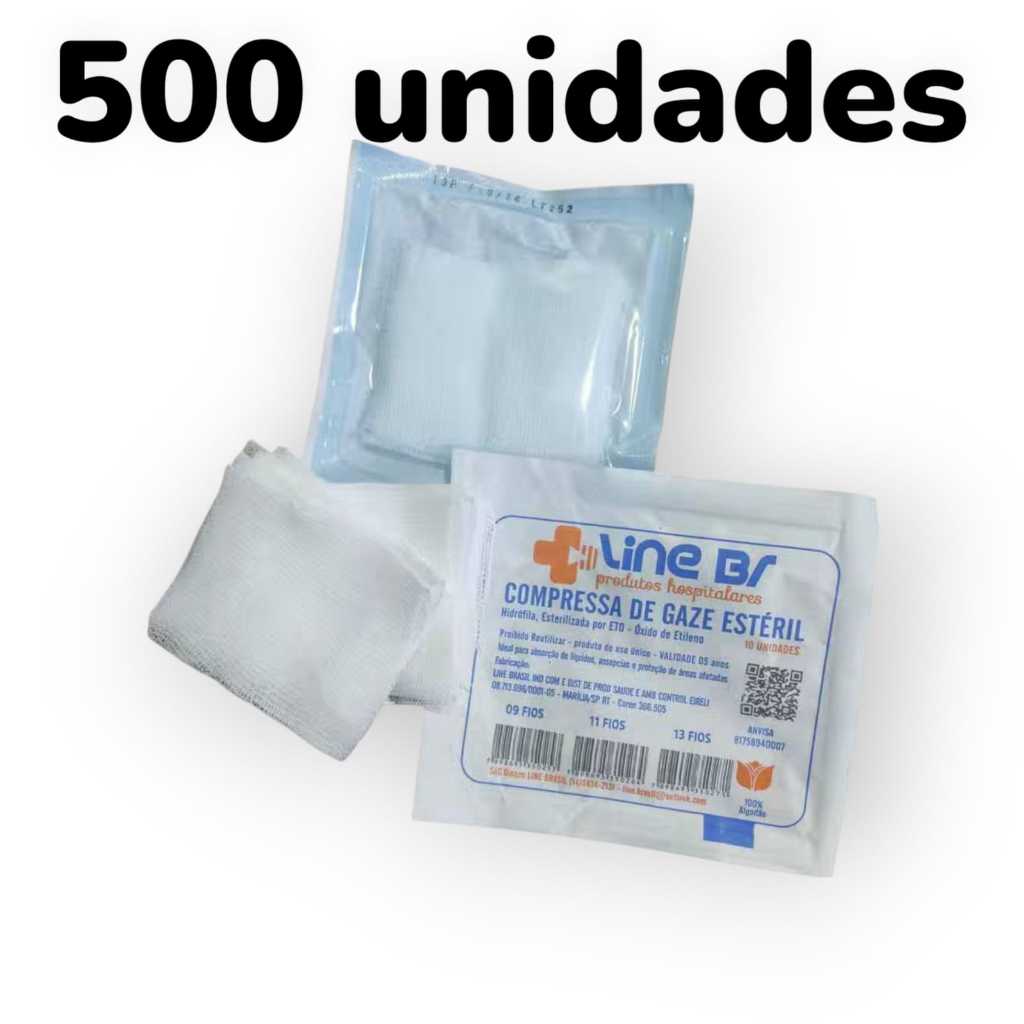 COMPRESSA GAZE ESTÉRIL LINE BR | Shopee Brasil