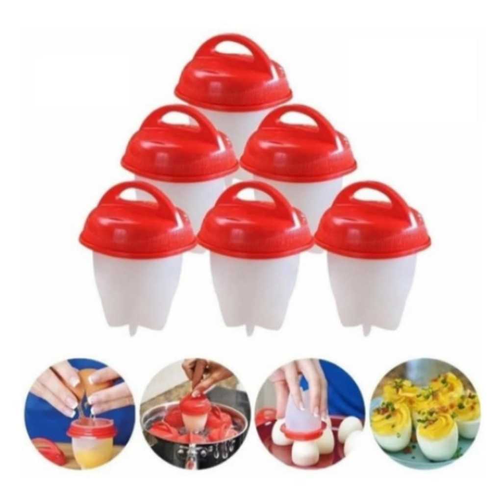 Forma De Silicone Para Cozinhar Ovos Egglette 6 Peças | Shopee Brasil