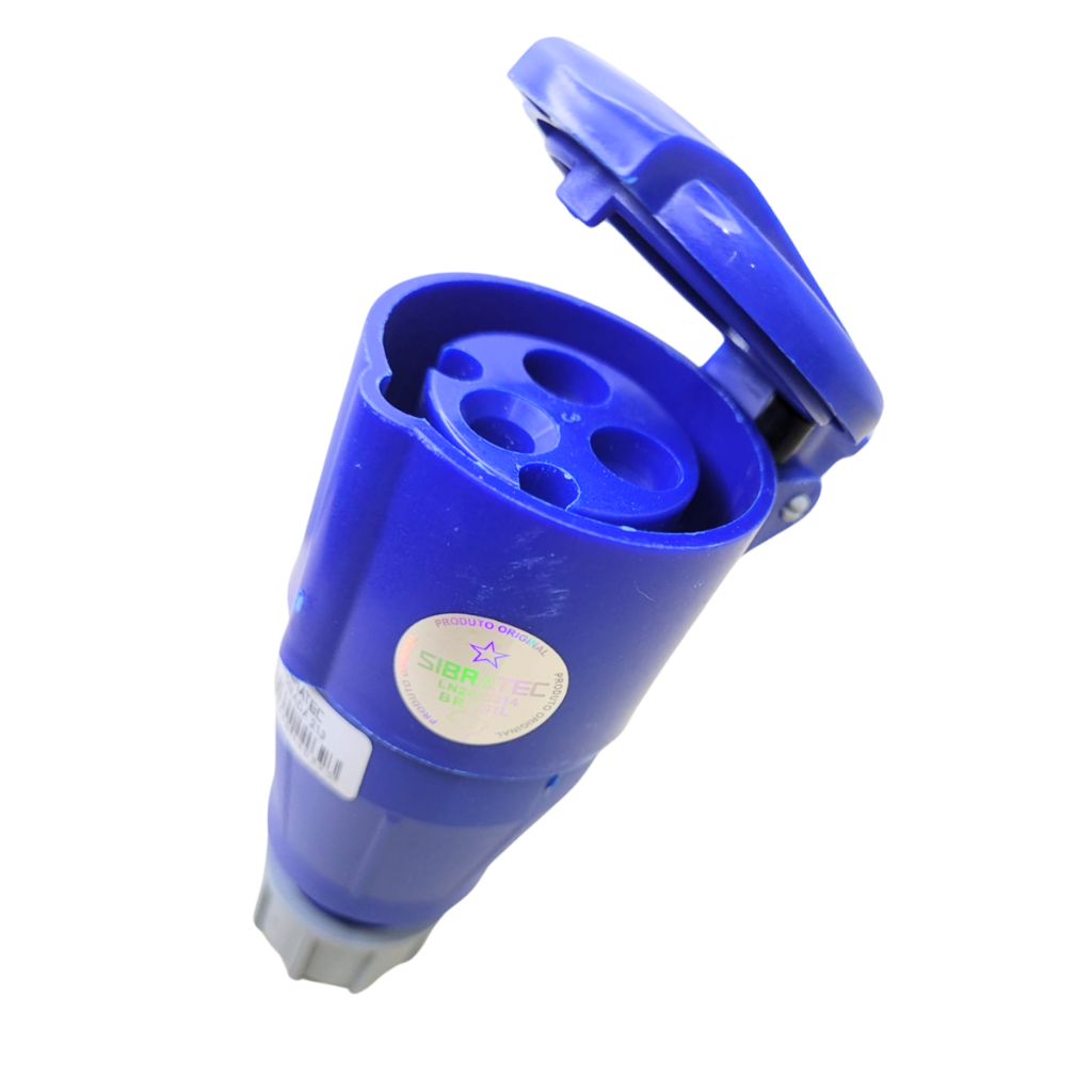 Tomada Femea Industrial 16a 2p+t 6h 220v Azul Ip44 Extensao | Shopee Brasil