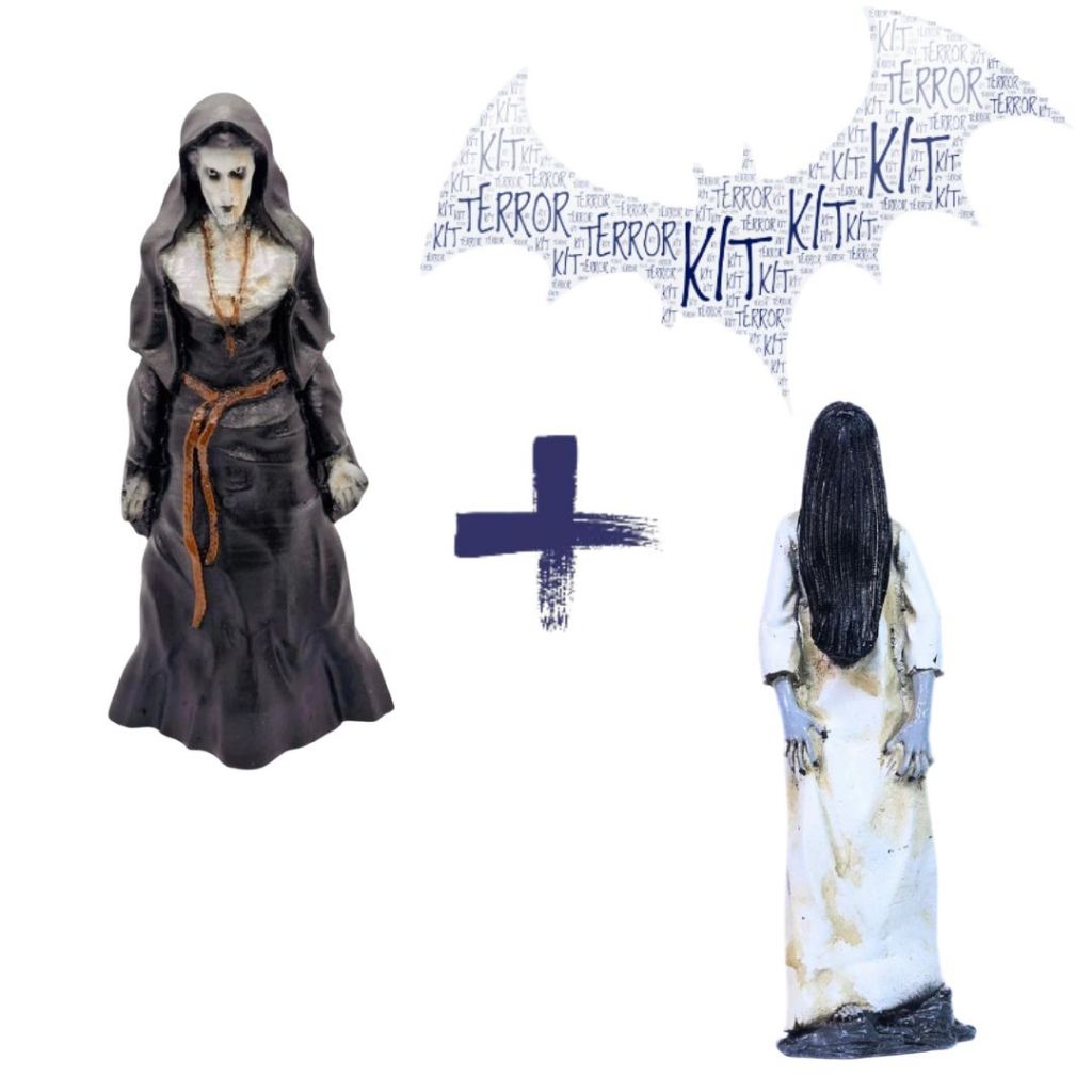 Boneco Colecionável Estátua Action Figure Kit Samara e A Freira Terror ...