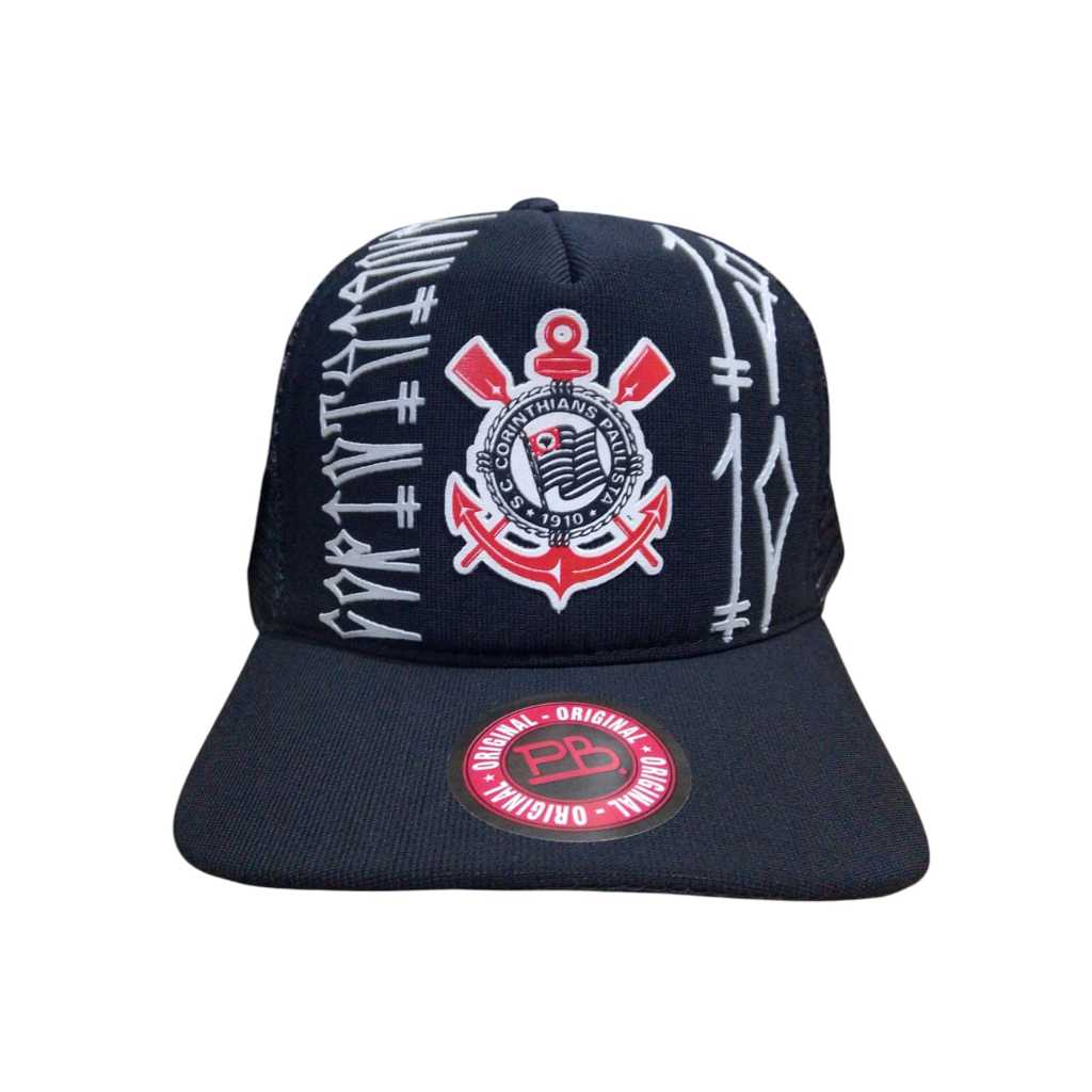 BONE DO CORINTHIANS COM TELA PRETA | Shopee Brasil