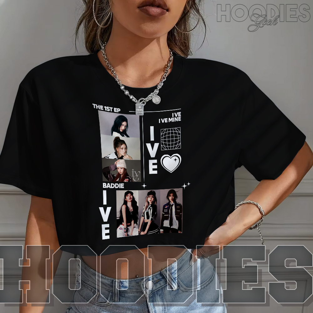 Blusa Cropped Feminino OVERSIZED Baddie Álbum I've Mine Ive Girl Group ...