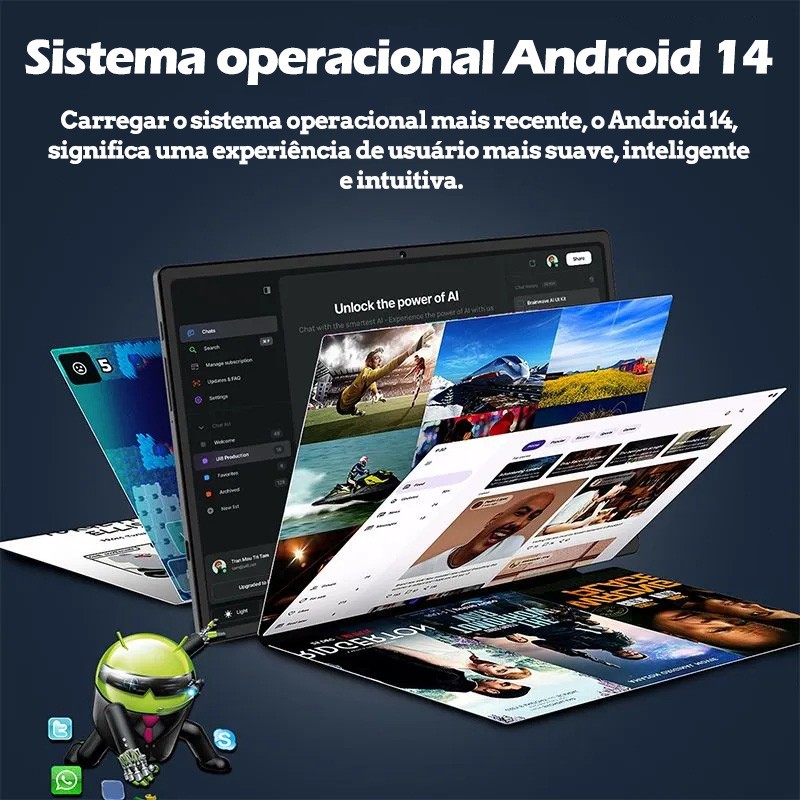 BML Tablet A9 12+512GB armazenamento PARA teclado e mouse inclusos 5G ...