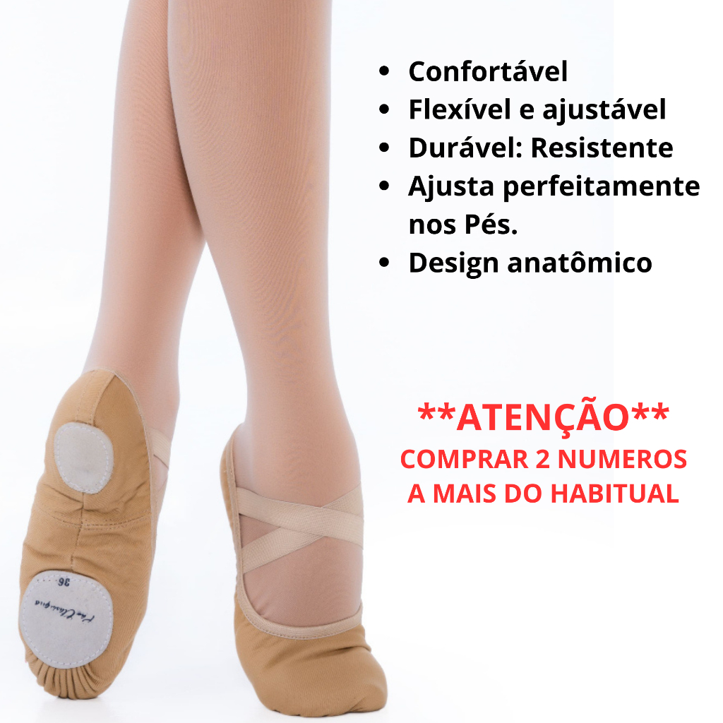 Sapatilha Ballet Meia Ponta Tecido, Sapatilha Ballet De Lona ...
