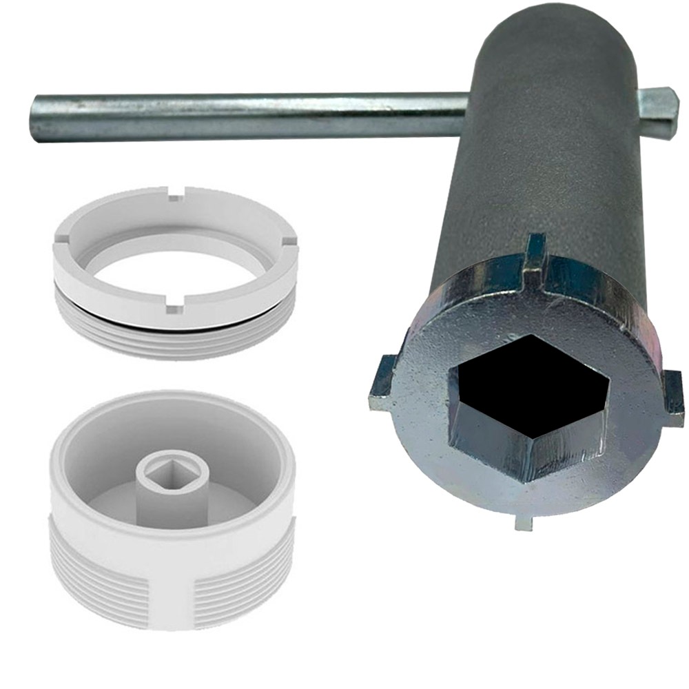 Chave Para Reparo + Sede + Contra Sede Para Válvula de Descarga Hydra Max 2550 Slim 2553 Plus ...