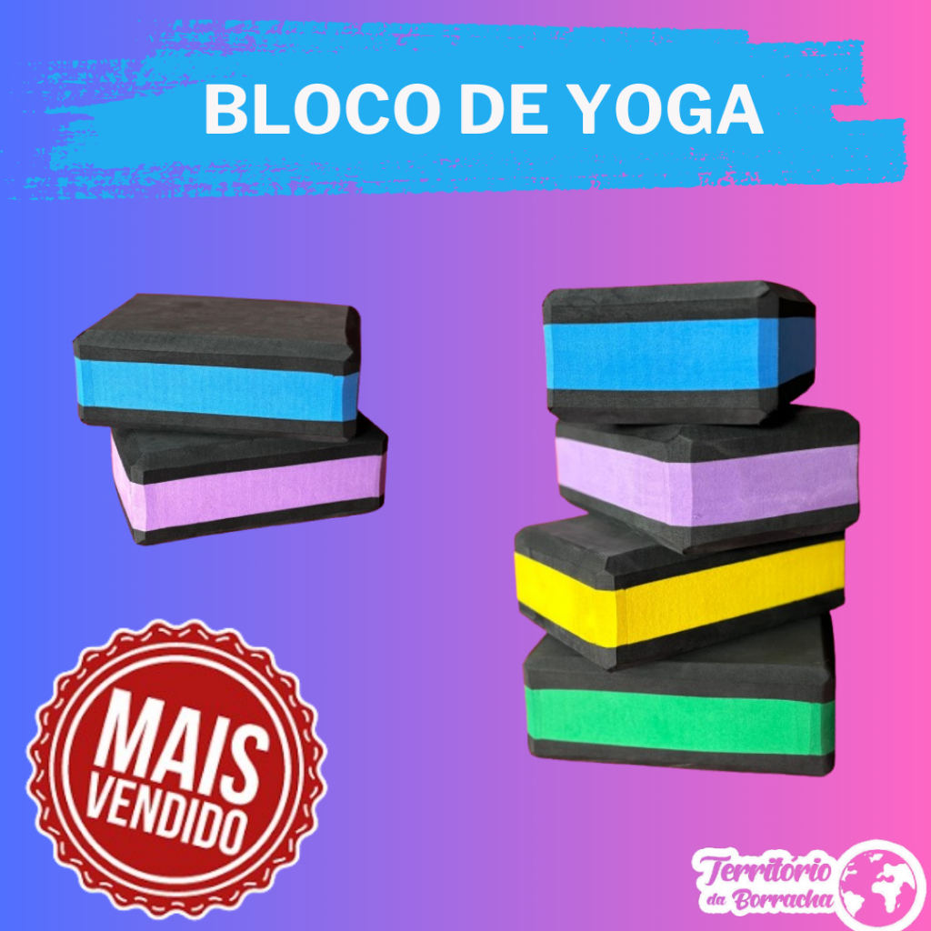 BLOCO DE YOGA COLORIDO EVA | Shopee Brasil