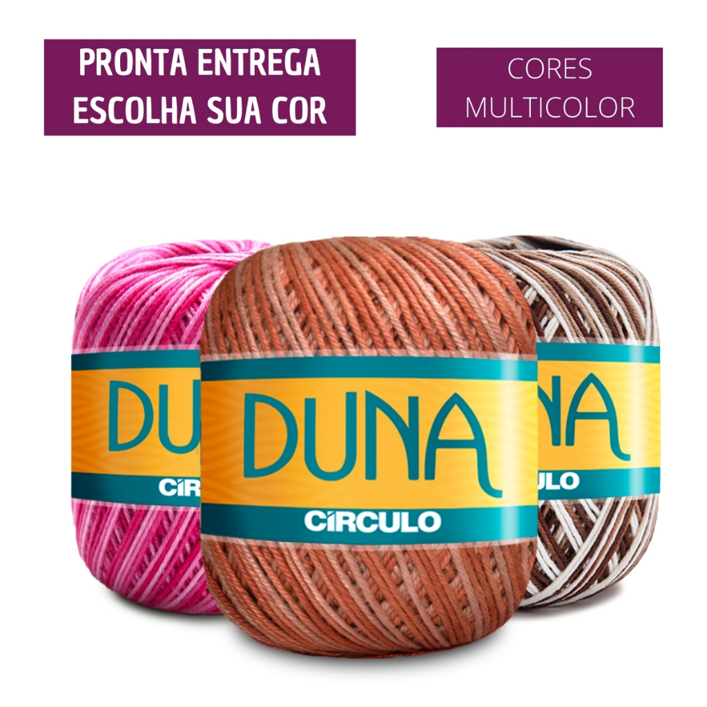 Linha Duna Círculo 100 gramas 170 metros - Cartela 2 (Cores Multicolor ...
