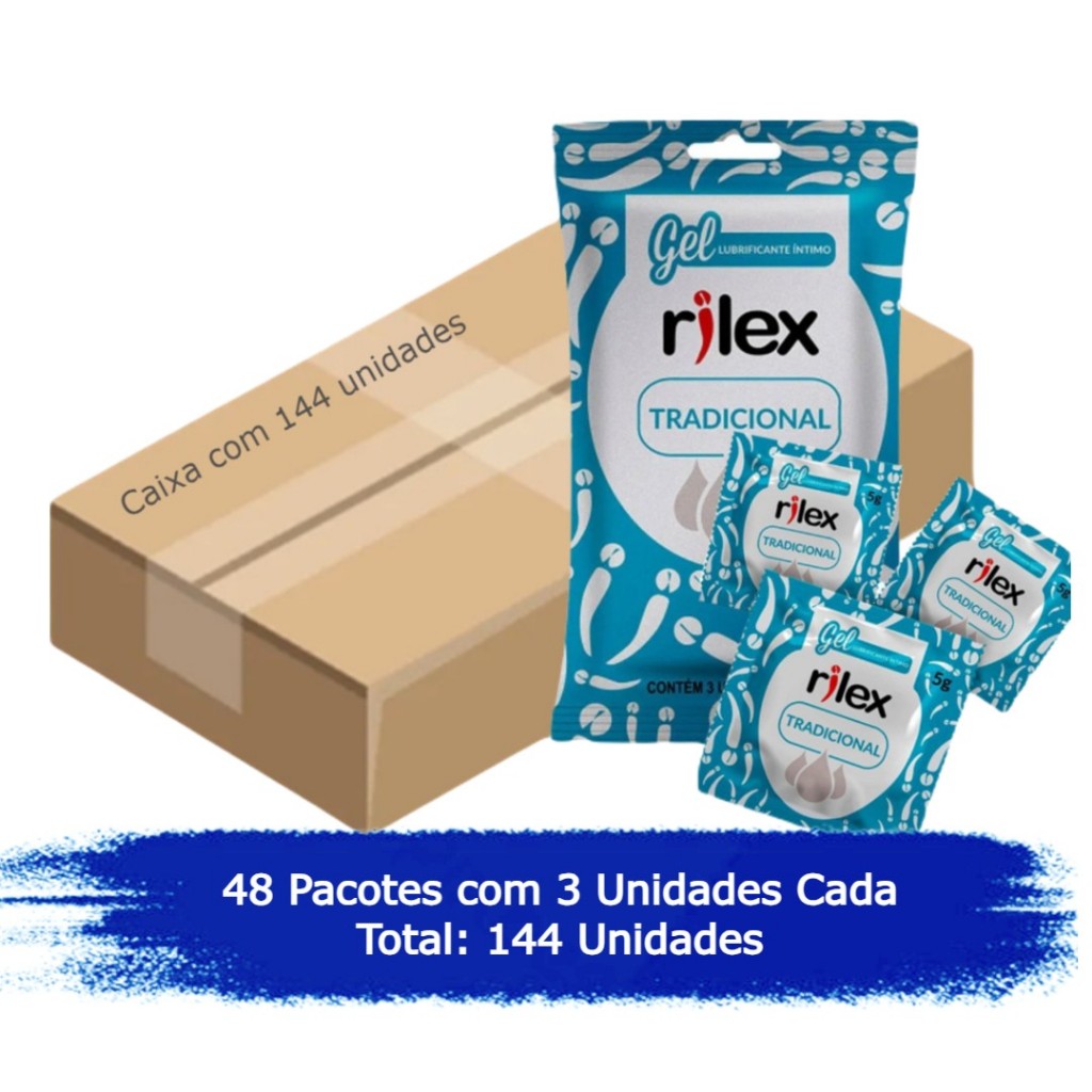Gel Lubrificante Tradicional Rilex Caixa Com 144 UN 48x3 | Shopee Brasil