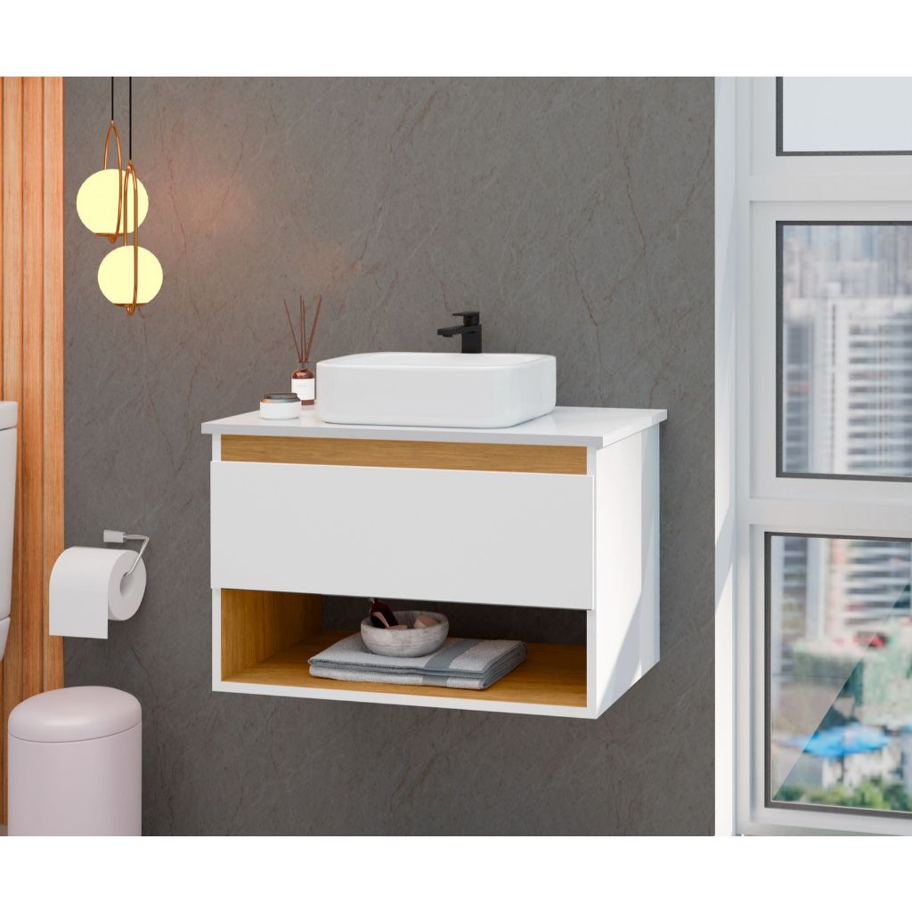 Gabinete de Banheiro Armário Florence com Cuba Cores - Rede Móveis ...