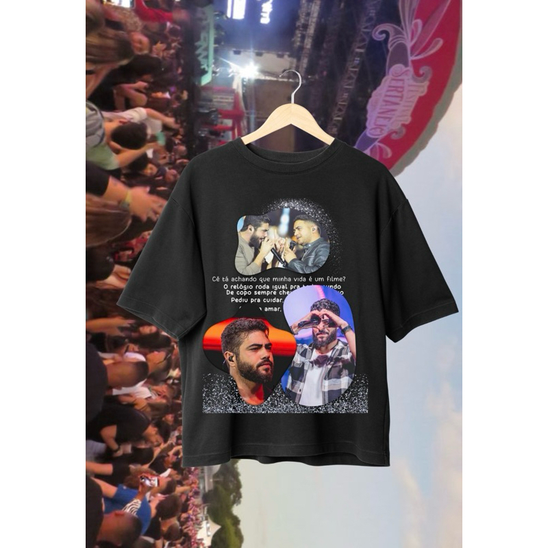 Camisa unissex Henrique e Juliano , Modelo Oversise | Shopee Brasil