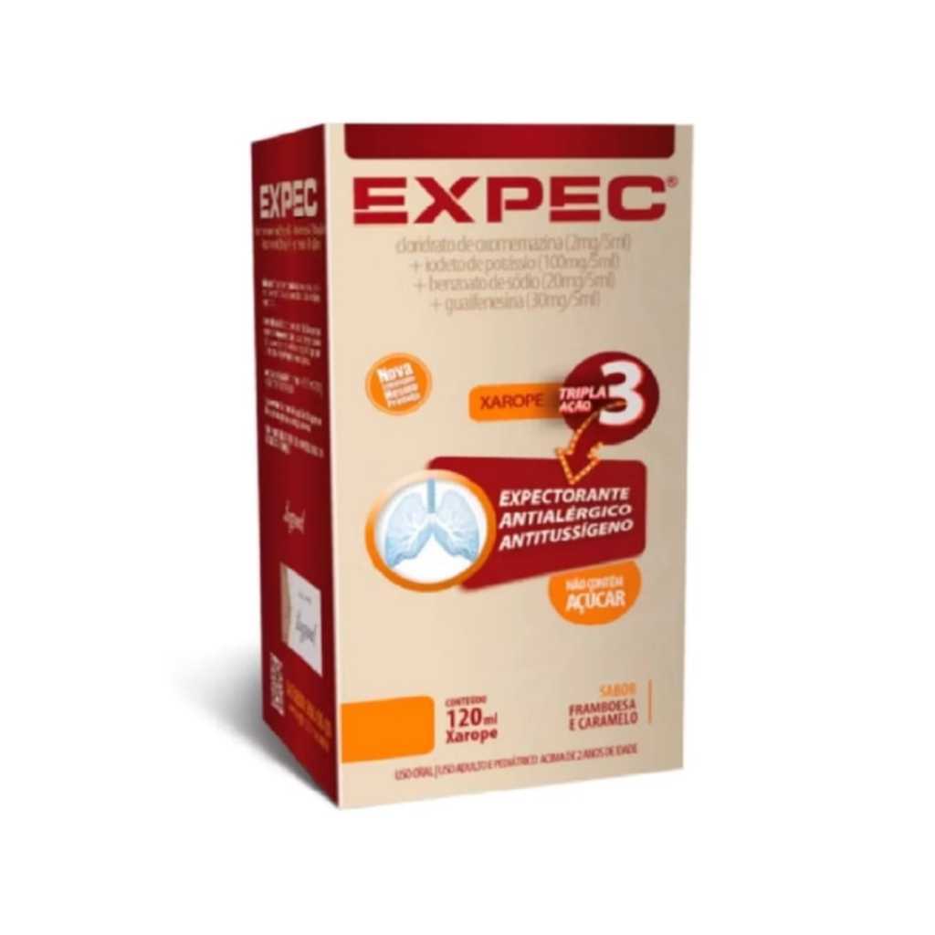 Expec xarope sabor Framboesa 120ml Antitussígeno, expectorante e ...