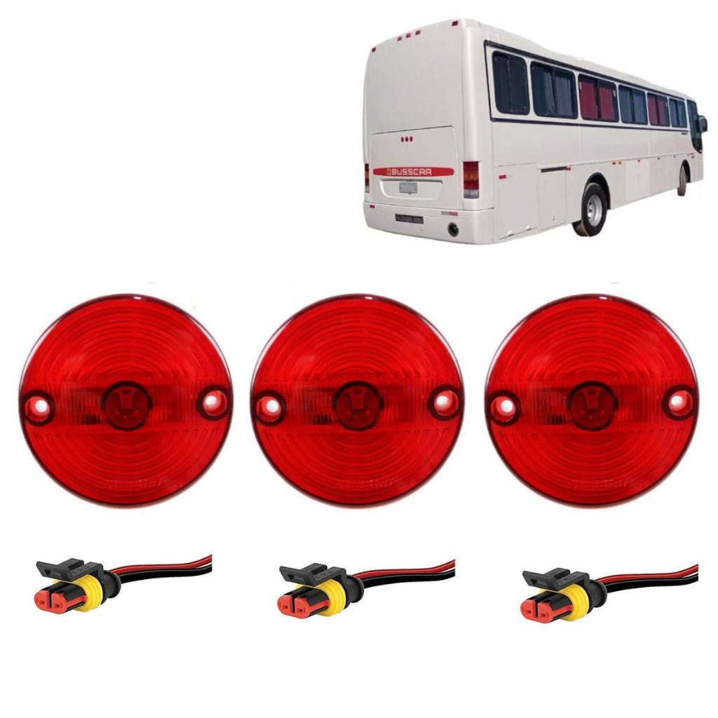 Lanterna Break Light Luz Freio Onibus Busscar Elbuss Led Bivolt C ...