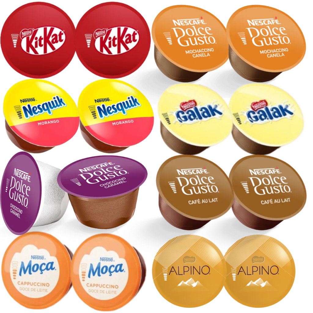 Kit cápsulas Dolce Gusto Kit Kat, Chococino, Nesquik, Galak, Canela ...