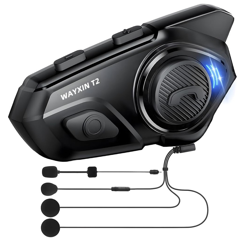 Intercomunicador Duplo Para Capacete Wayxin Intercom T2 Bluetooth Preto ...