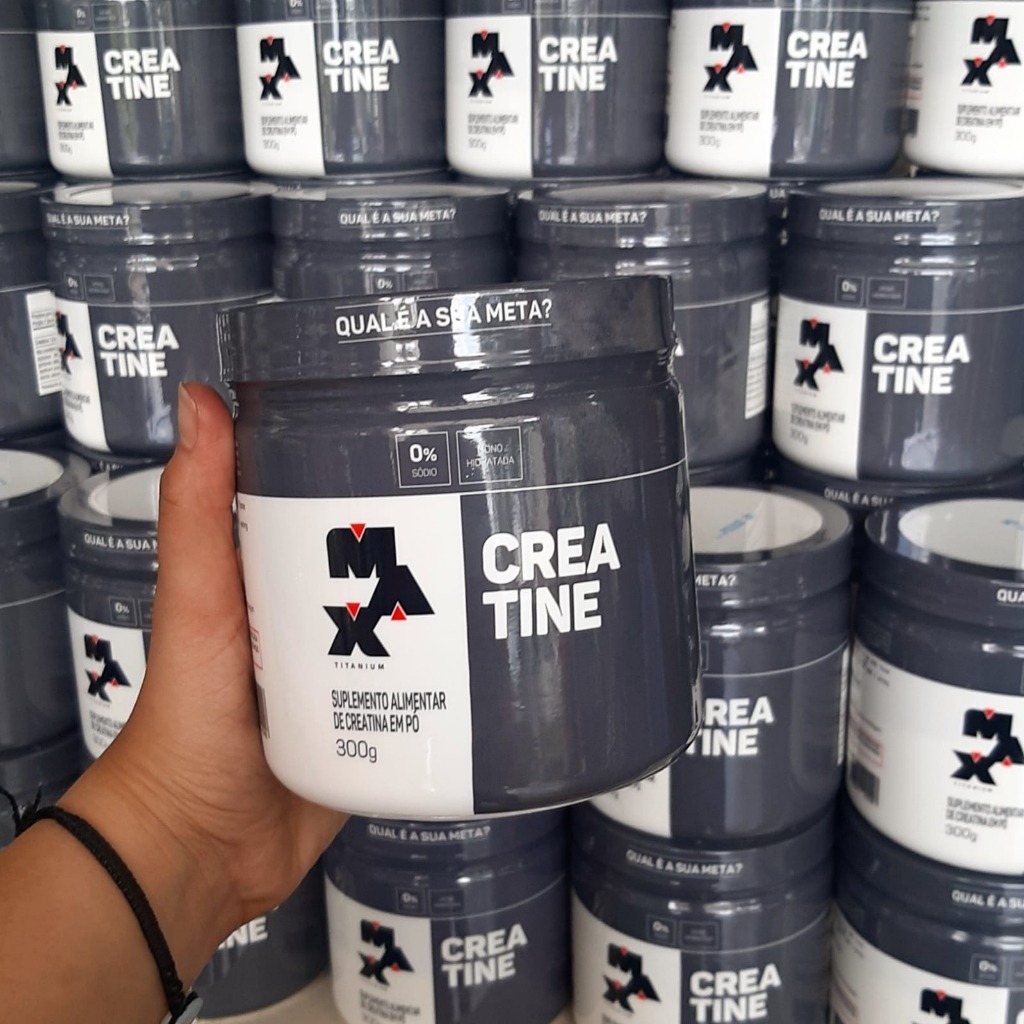 Creatina Max Titanium 300g - 100% PURA Monohidratada | Shopee Brasil