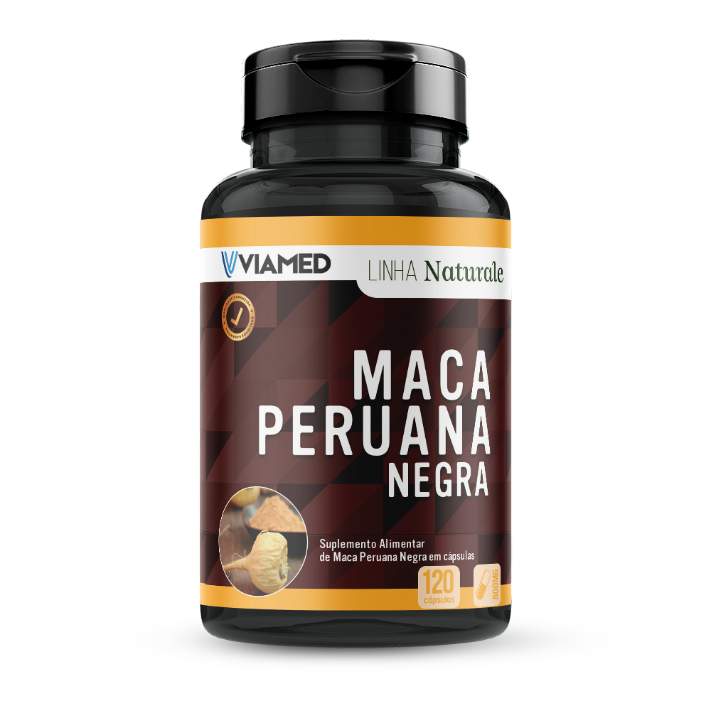Maca Peruana Preta - Negra - 120 capsulas 500mg VIAMED | Shopee Brasil