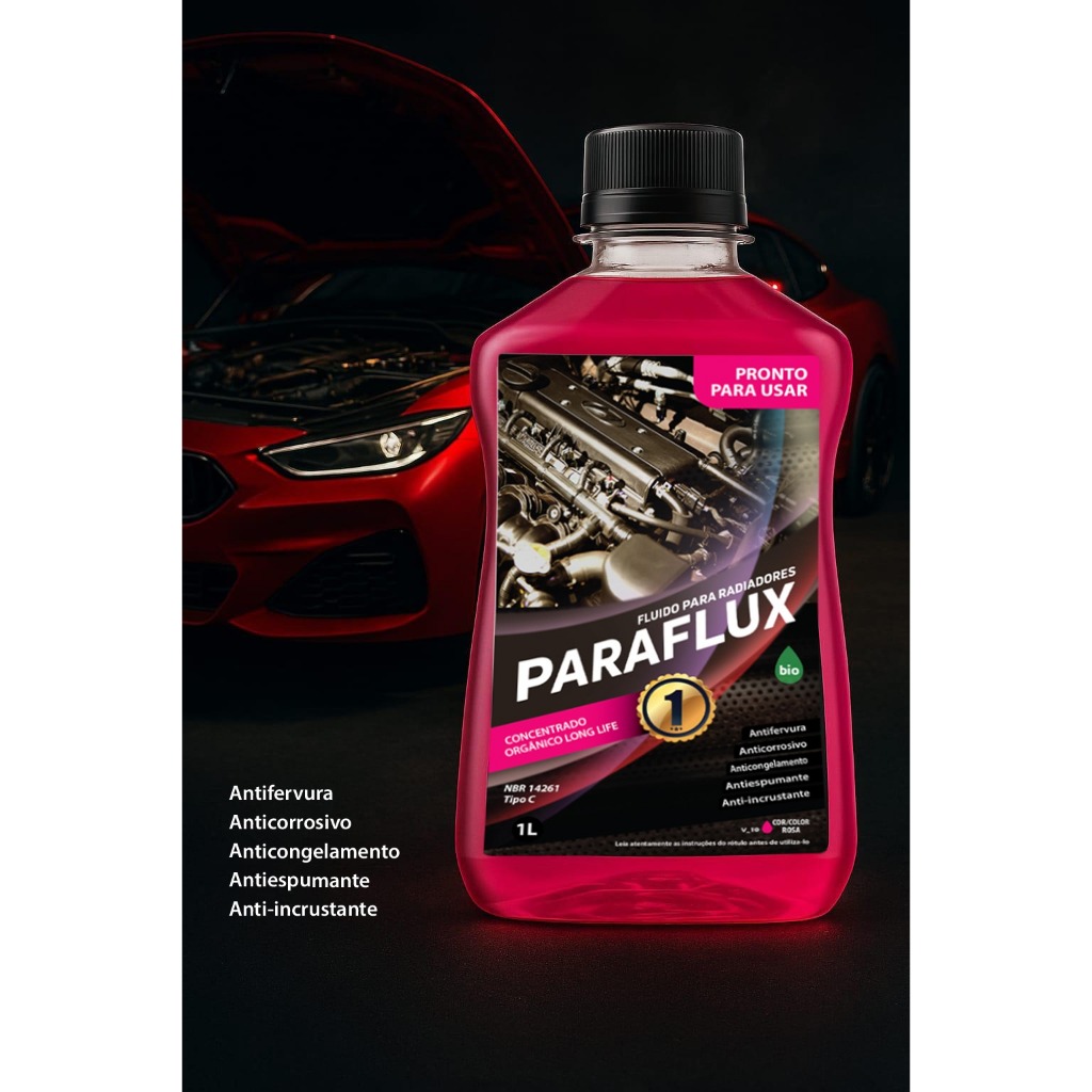 Aditivo Radiador Paraflux Rosa 5 Litros Pronto Para Uso | Shopee Brasil