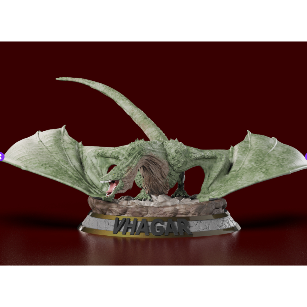Action Figure Dragão Vhagar A Casa do Dragão Miniatura Game of Thrones ...