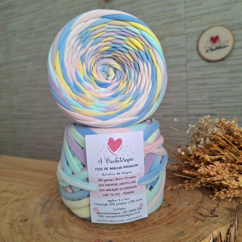 Fio de Malha Premium Tie Dye Ternura 35mm 300G | Shopee Brasil