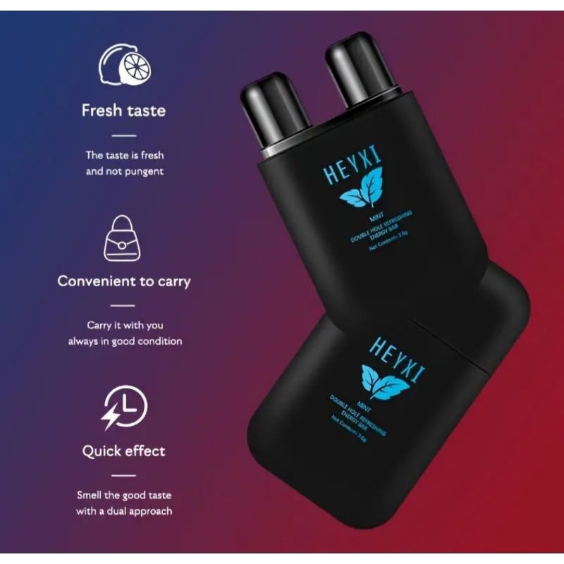 Inalador Nasal HEYXI Double –KIT com 2 de Hortelã (3,6g) | Shopee Brasil