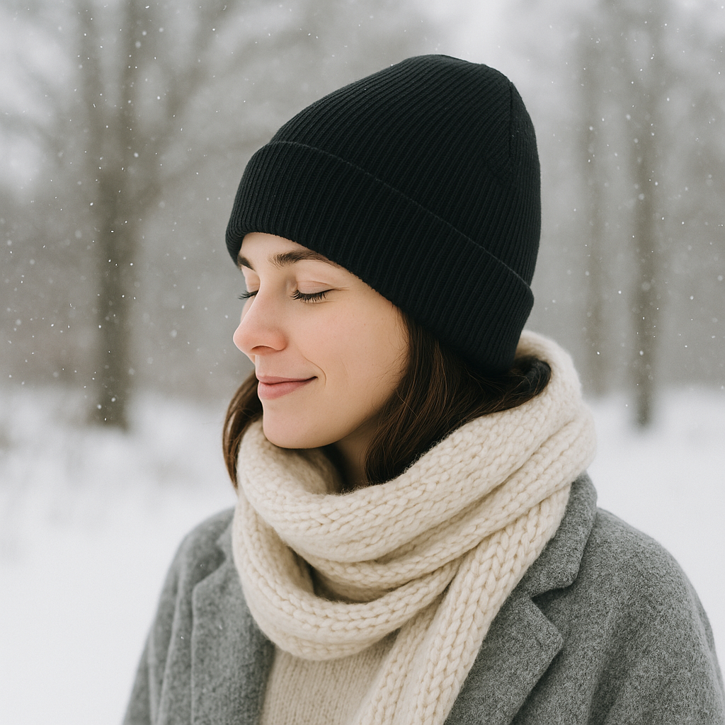 Touca De Frio Lisa Preta Básica Gorro De Lã Tricot com Pompom Inverno ...