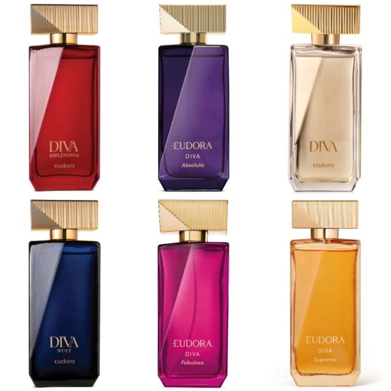 Perfume Eudora Diva 100ml (Tradicional, Absoluta, Nuit, Fabuloso, Esplêndida e Suprema ...