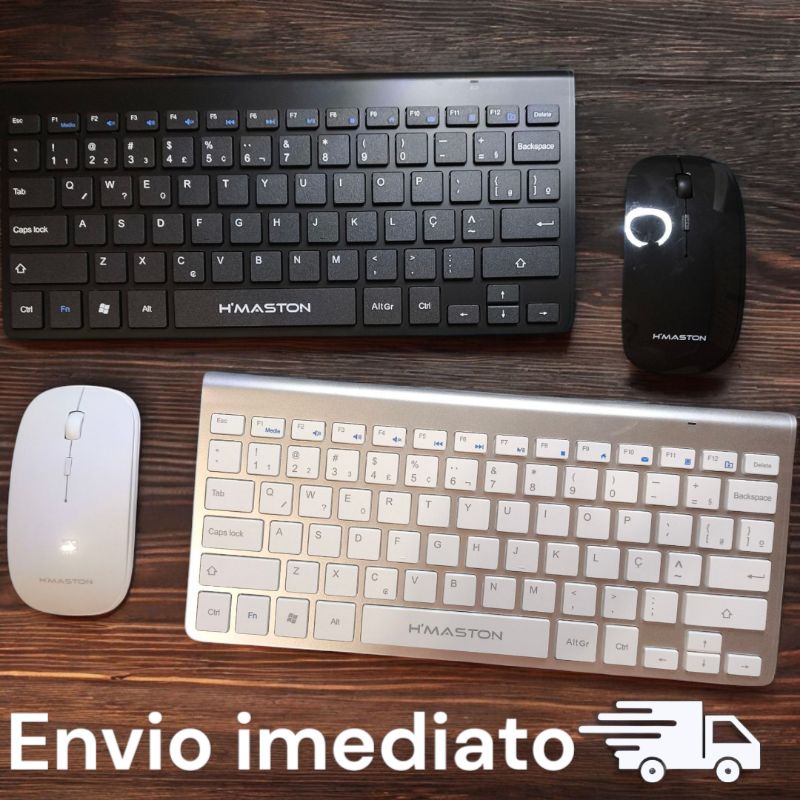 Kit teclado+mouse sem fio bluetooth 2.4GHz Hmaston JP102 ou JP101 ...