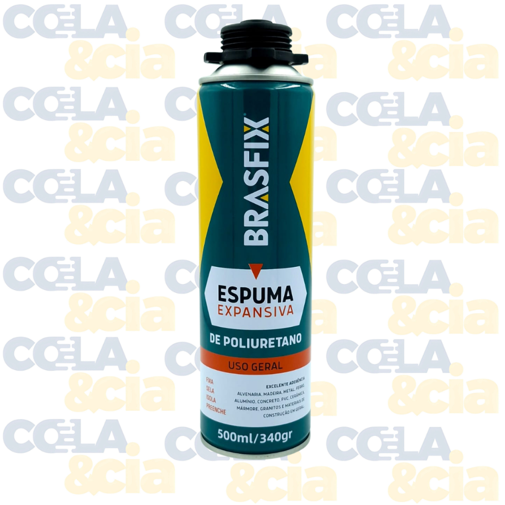Espuma Expansiva de Poliuretano Uso Geral da Brasfix - 500ml/340g | Shopee Brasil