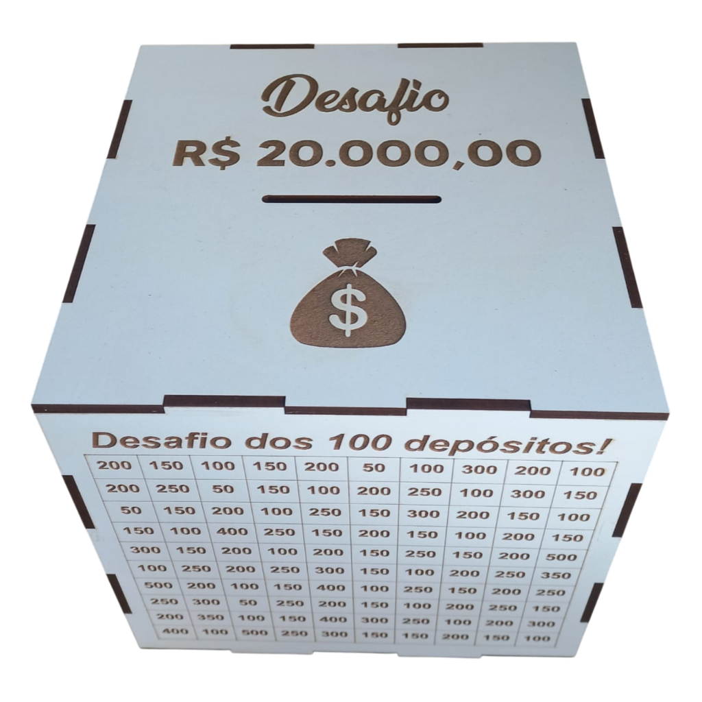 Cofre desafio Junte 1Mil/5Mil/10Mil/20Mil | Shopee Brasil