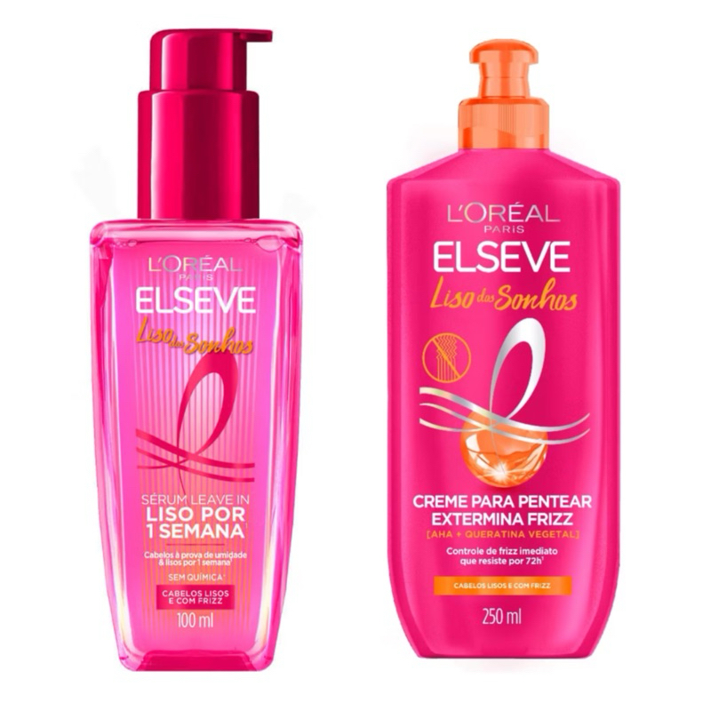 Kit Elseve Liso Dos Sonhos | Shopee Brasil