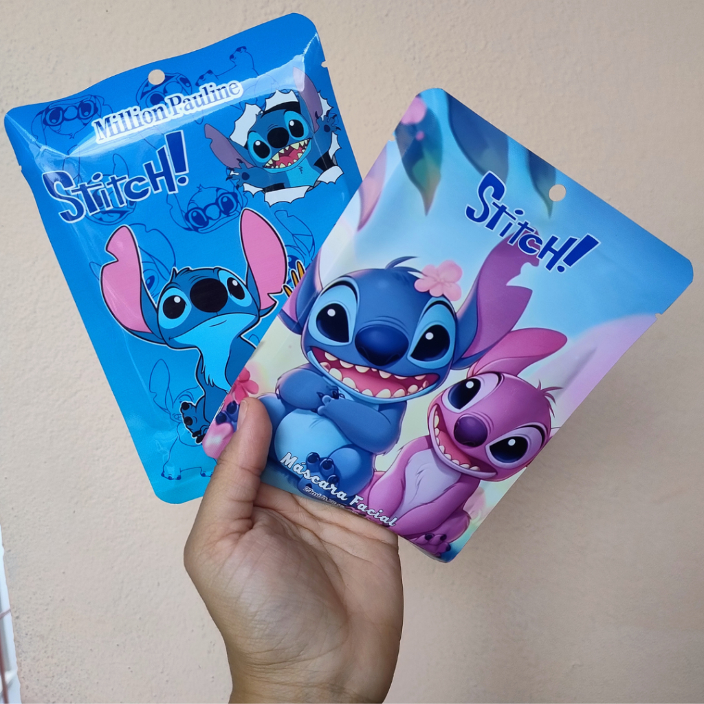 Kit 2/4/6 unidade Máscara Facial Hidratante Coreana Skincare Stitch e Angel Disney | Shopee Brasil