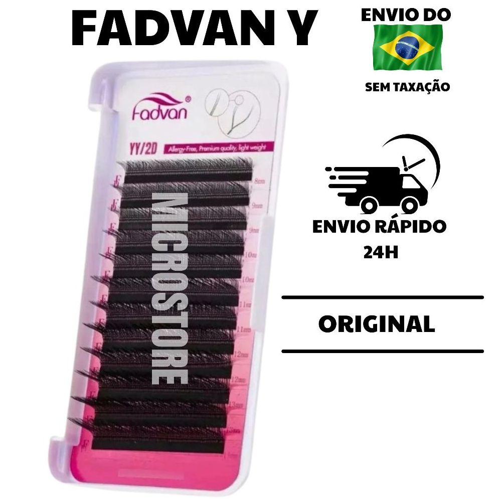 Cílios Fadvan YY Volume Brasileiro Fio Y 0.07D Extensão De Cilios ...