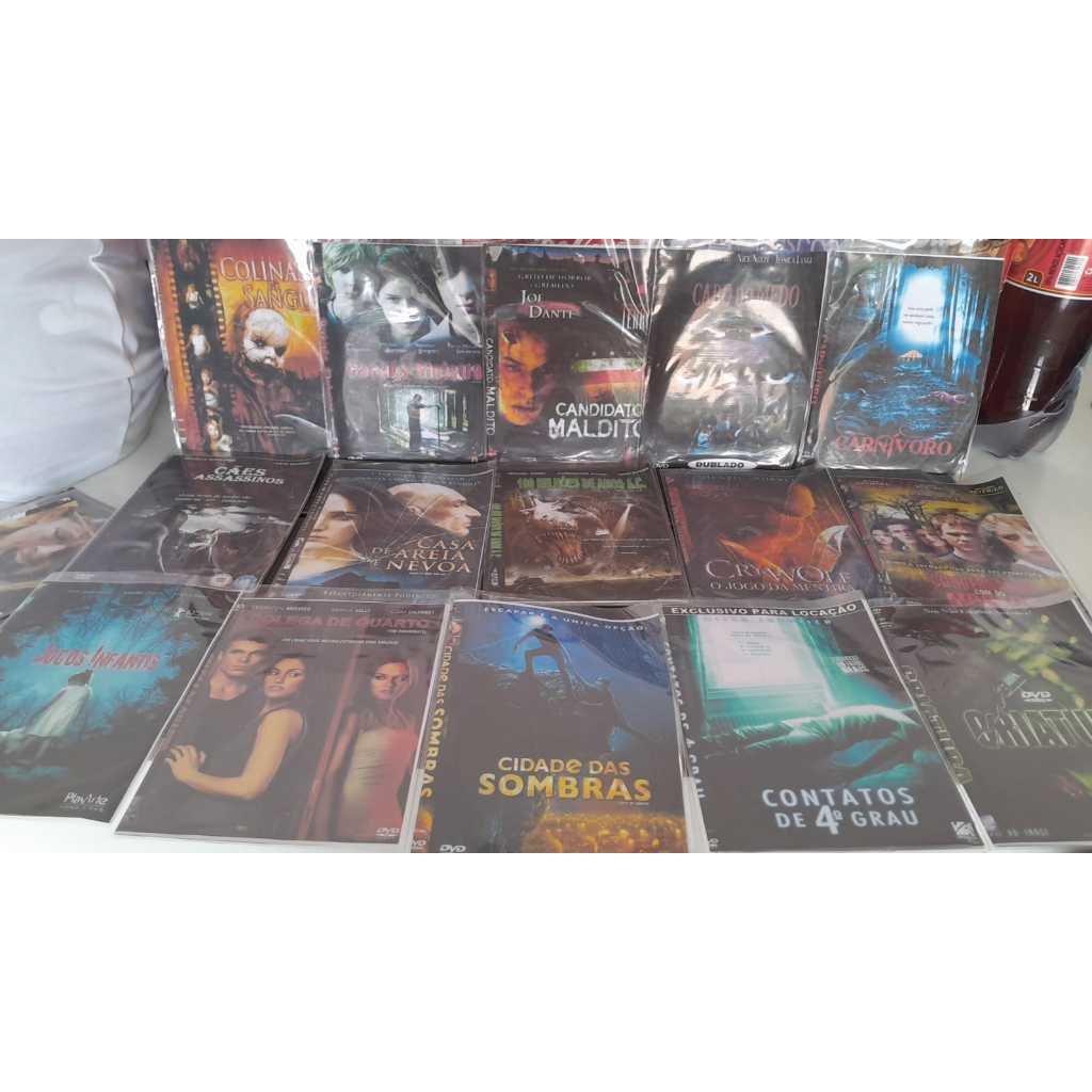 KIT COM 15 DVD'S DE TERROR - DVDS ALEATORIOS ( DVD AUTORADOS ) | Shopee Brasil