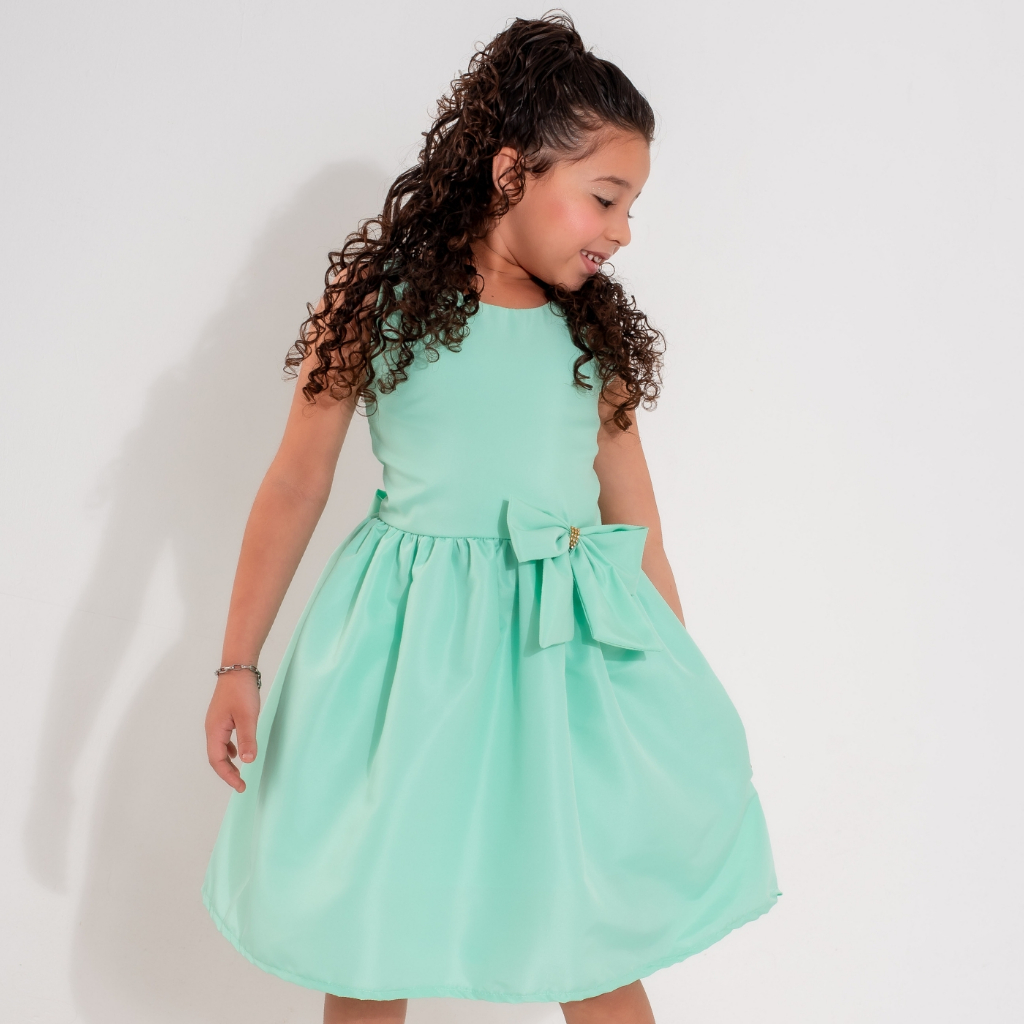 vestido infantil para menina juvenil bebê criança básico de festa ...