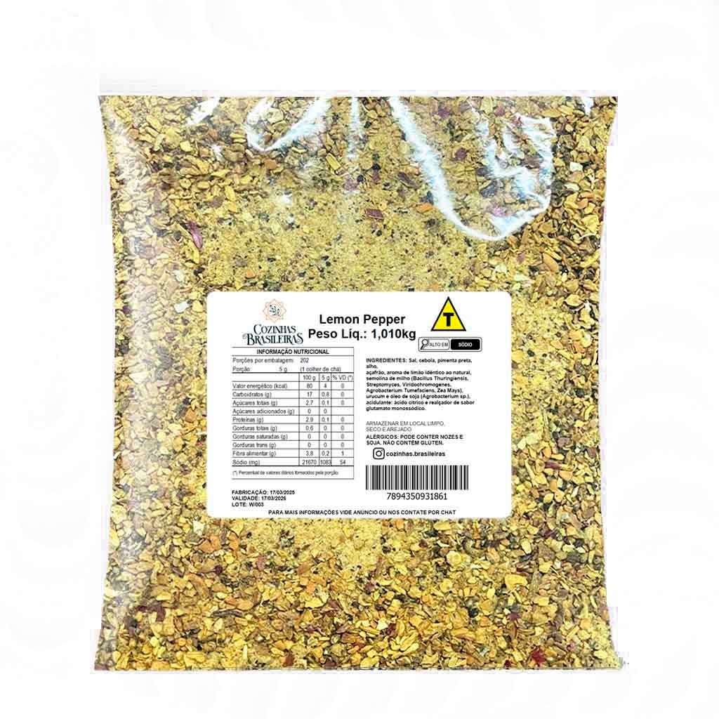 Lemon Pepper 200g, 500g, 1,010Kg | Tempero Limão e Pimenta - Cozinhass ...