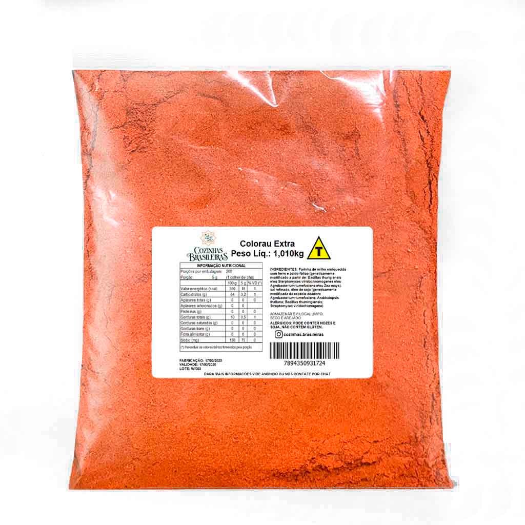 Colorau Extra 200g, 500g, 1,010kg | Urucum Puro e Natural a Granel ...