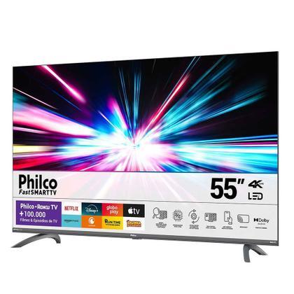 Smart TV Philco 55 Polegadas PTV55G3ERSGB 4K UHD LED HDR10 ROKU TV | Shopee Brasil