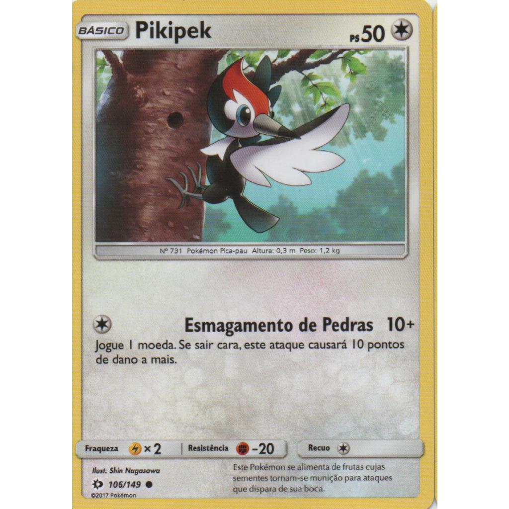 Pikipek - Pokémon TCG - Sol e Lua | Shopee Brasil