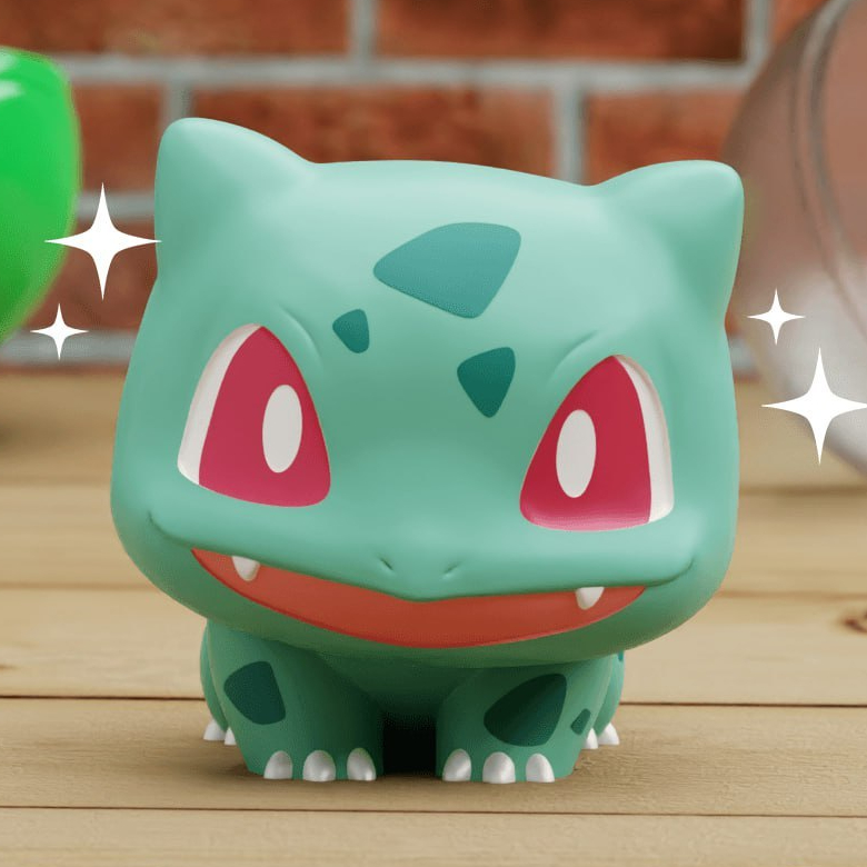 Decoração 3D Geek Chibi Fofa Bulbassauro - Pokémon | Shopee Brasil
