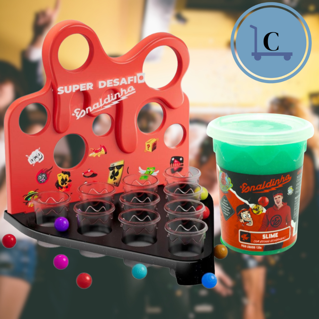 Jogo Bola no Alvo com 10 Slimes Gelásticas Enaldinho Brinquedo Infantil ...