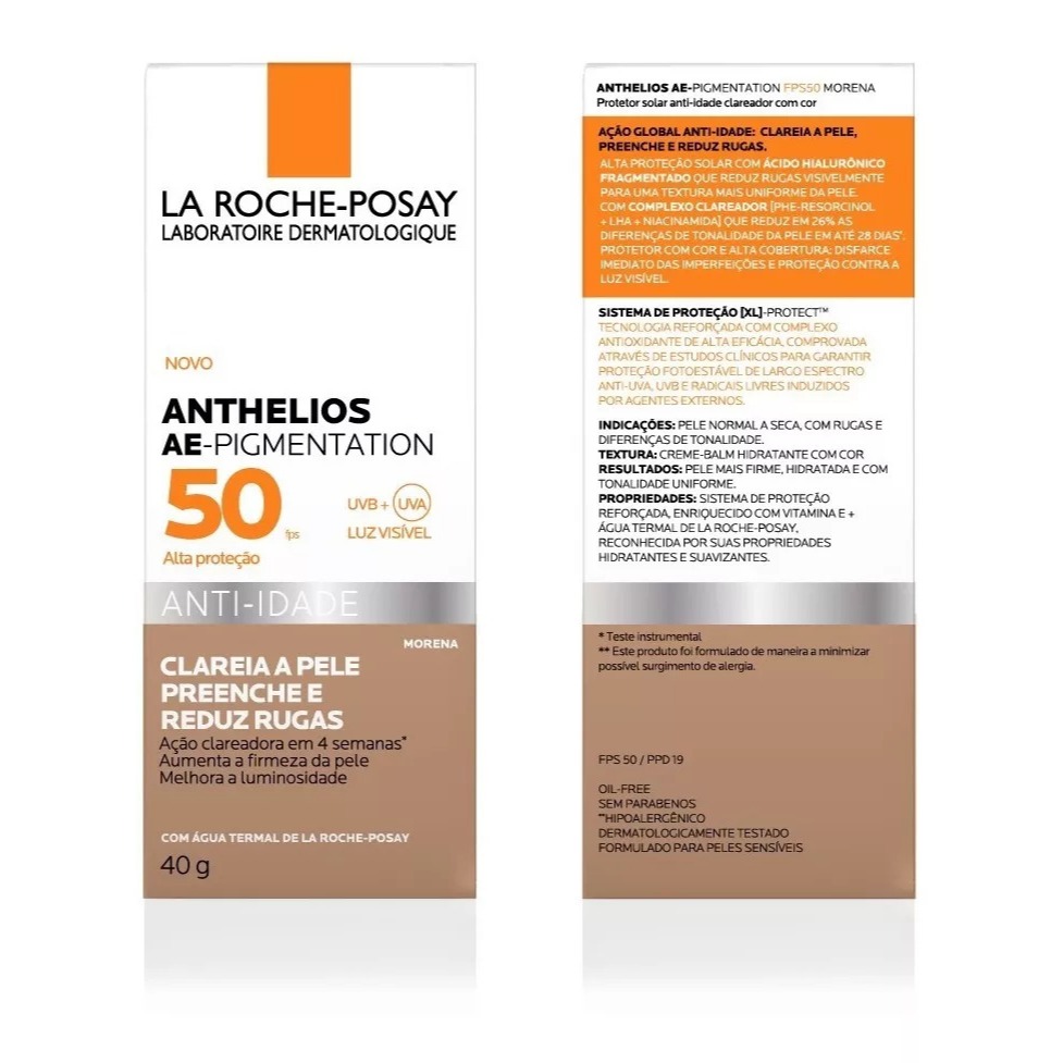 Protetor Solar Anthelios Ae- Pigmentation FPS 50 Cor Morena 40g La Roche-Posay | Shopee Brasil