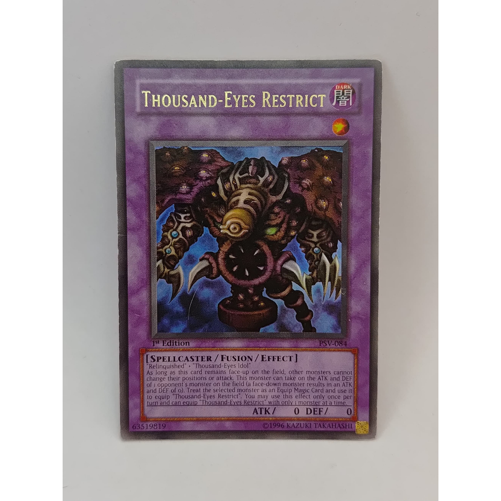 Yugioh! Thousand-Eyes Restrict 1st (PSV-EN) | Shopee Brasil