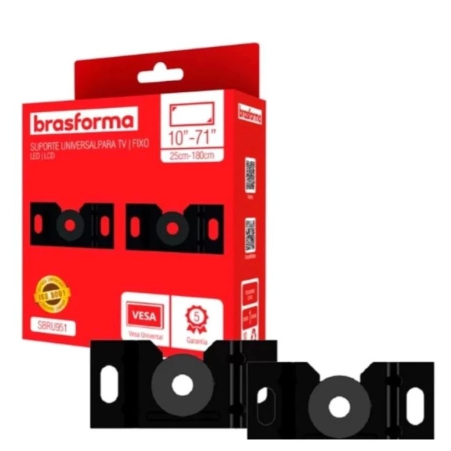 Suporte para Tv Universal Fixo Led Lcd Smart 4K 10 24 32 43 50 55 até ...