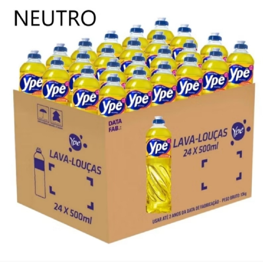 Detergente Ype Caixa Com 24 Unidades de 500 ml, Multiplas Escolha Com ...