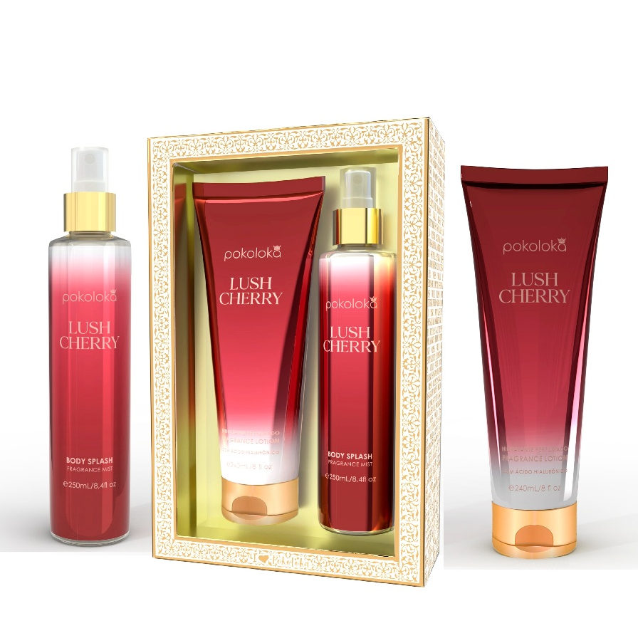 LUSH CHERRY - POKOLOKA - (Body Splash - Hidratante) CREME CORPORAL ...