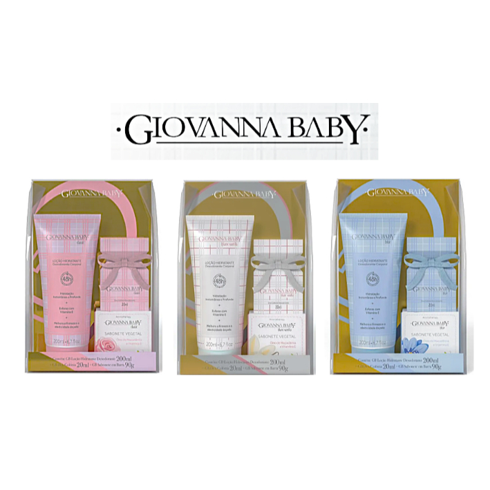 KIT GIOVANNA BABY COLONIA, HIDRATANTE E SABONETE VEGETAL | Shopee Brasil