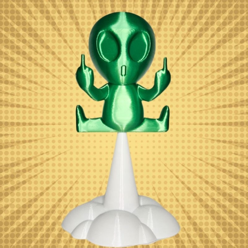 Lançamento Alien Debochado Mostrando o Dedo do Meio – Estátua ...